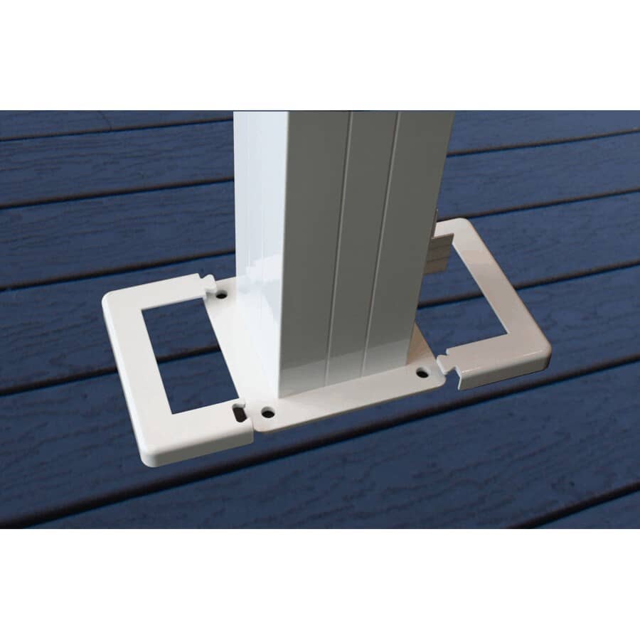 REGAL IDEAS White Base Plate Cover, for 4" Post | Home Hardware