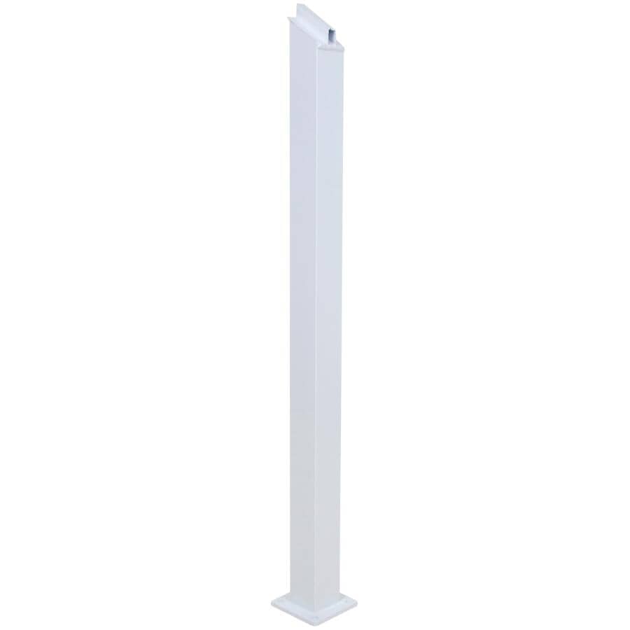 REGAL IDEAS White Inline Aluminum Railing Stair Post | Home Hardware