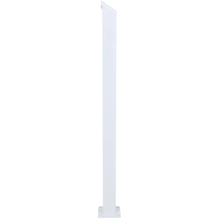 REGAL IDEAS White Inline Aluminum Railing Stair Post | Home Hardware