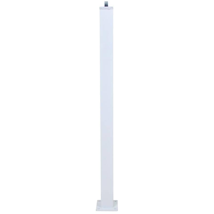 REGAL IDEAS White Inline Aluminum Railing Stair Post | Home Hardware
