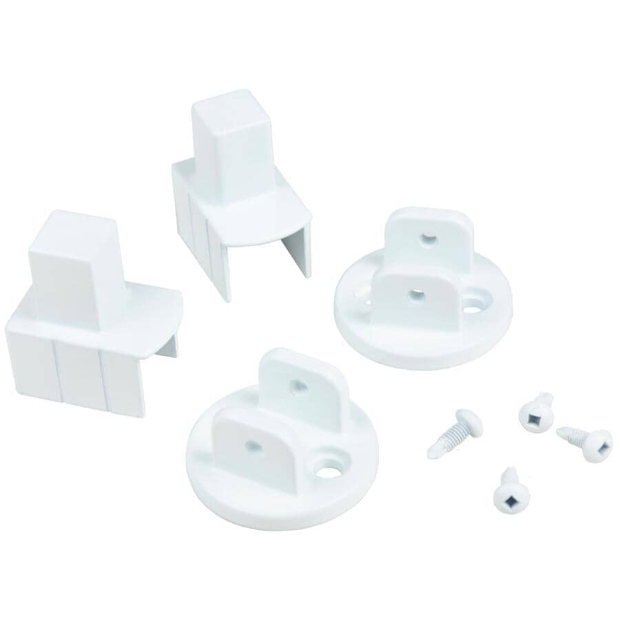 REGAL IDEAS White Inline Aluminum Railing Stair Post | Home Hardware