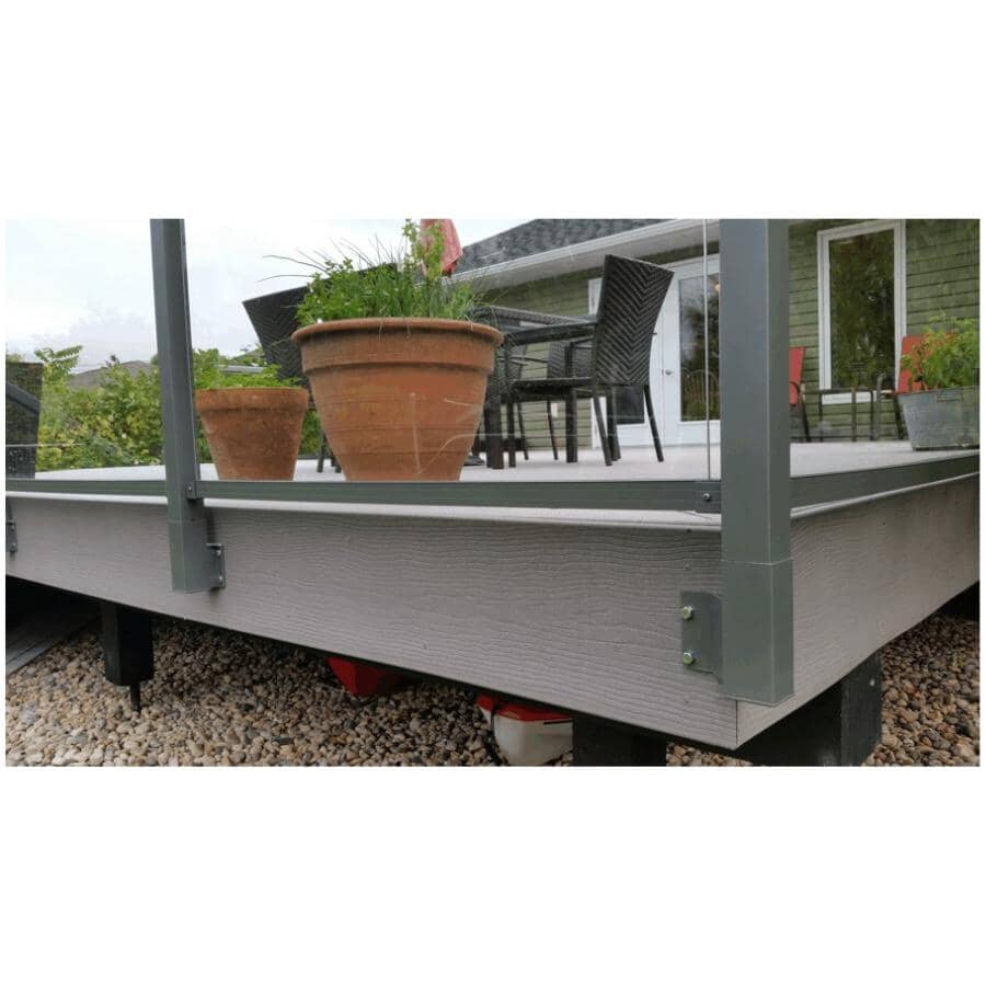 REGAL IDEAS Titanium Slate Side Mount Post Bracket | Home Hardware