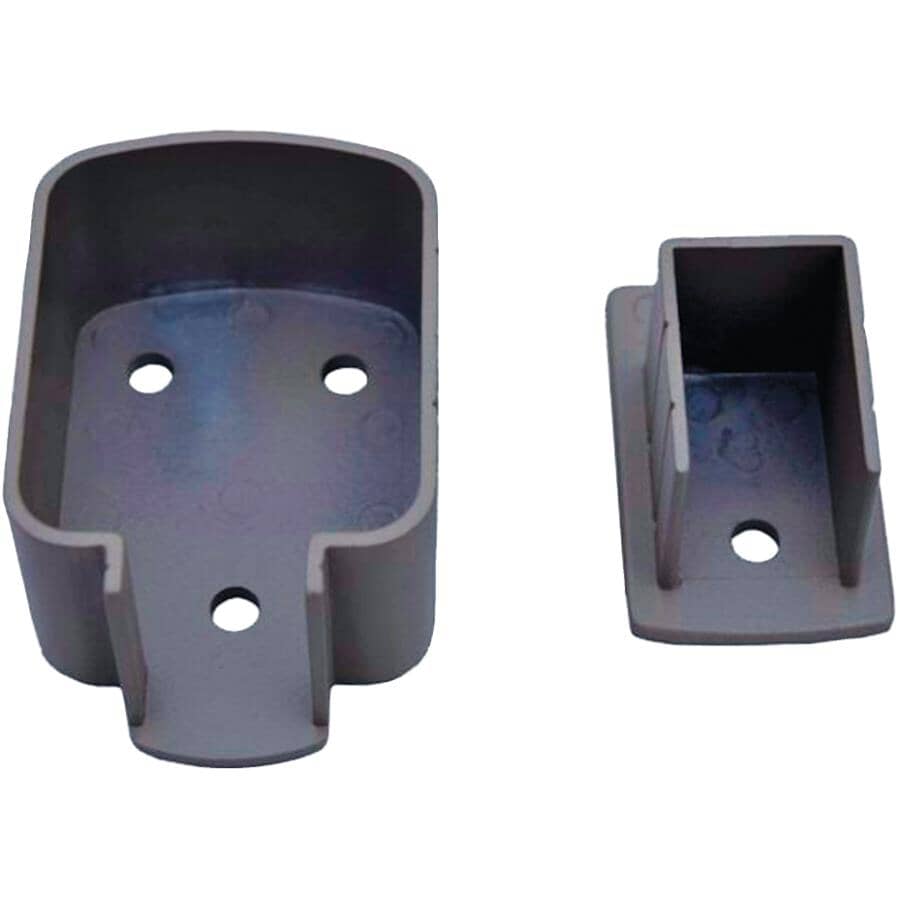 REGAL IDEAS Titanium Slate Top and Bottom Aluminum Rail Bracket | Home ...