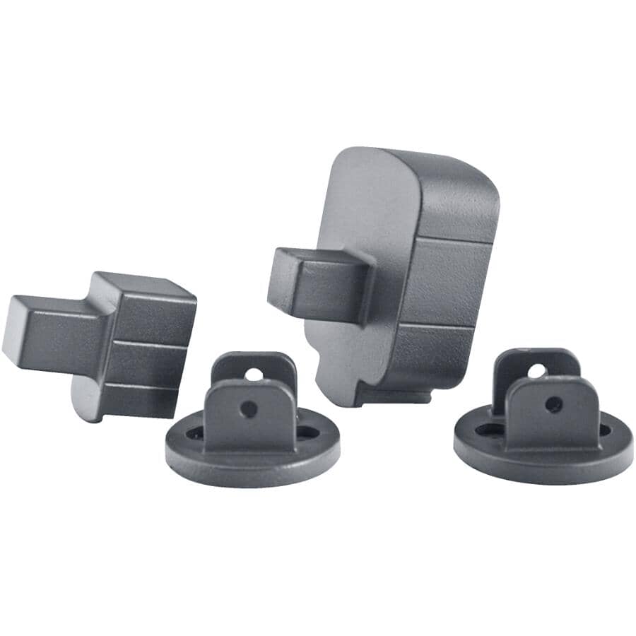 REGAL IDEAS Universal Titanium Slate Aluminum Angle Railing Bracket ...