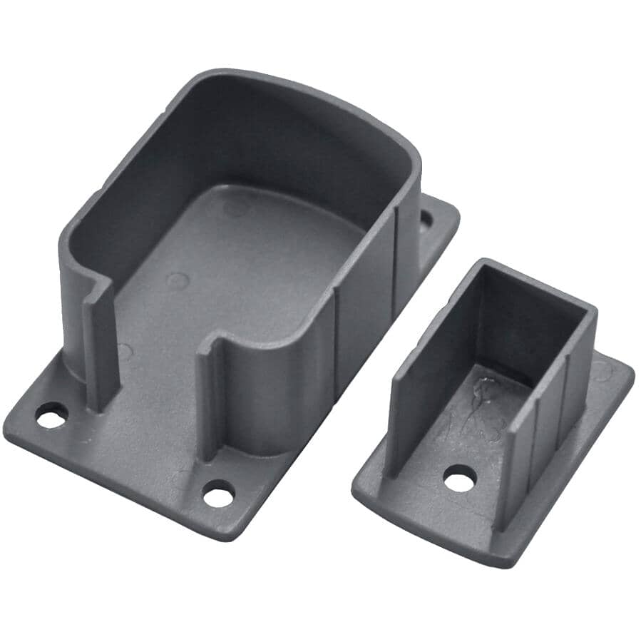 REGAL IDEAS Top & Bottom Titanium Slate Aluminum Railing Wall Bracket ...