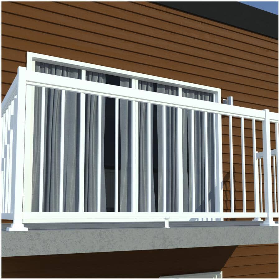 IMPERIAL KOOL-RAY 36" x 72" Entourage Aluminum Straight Railing Section ...