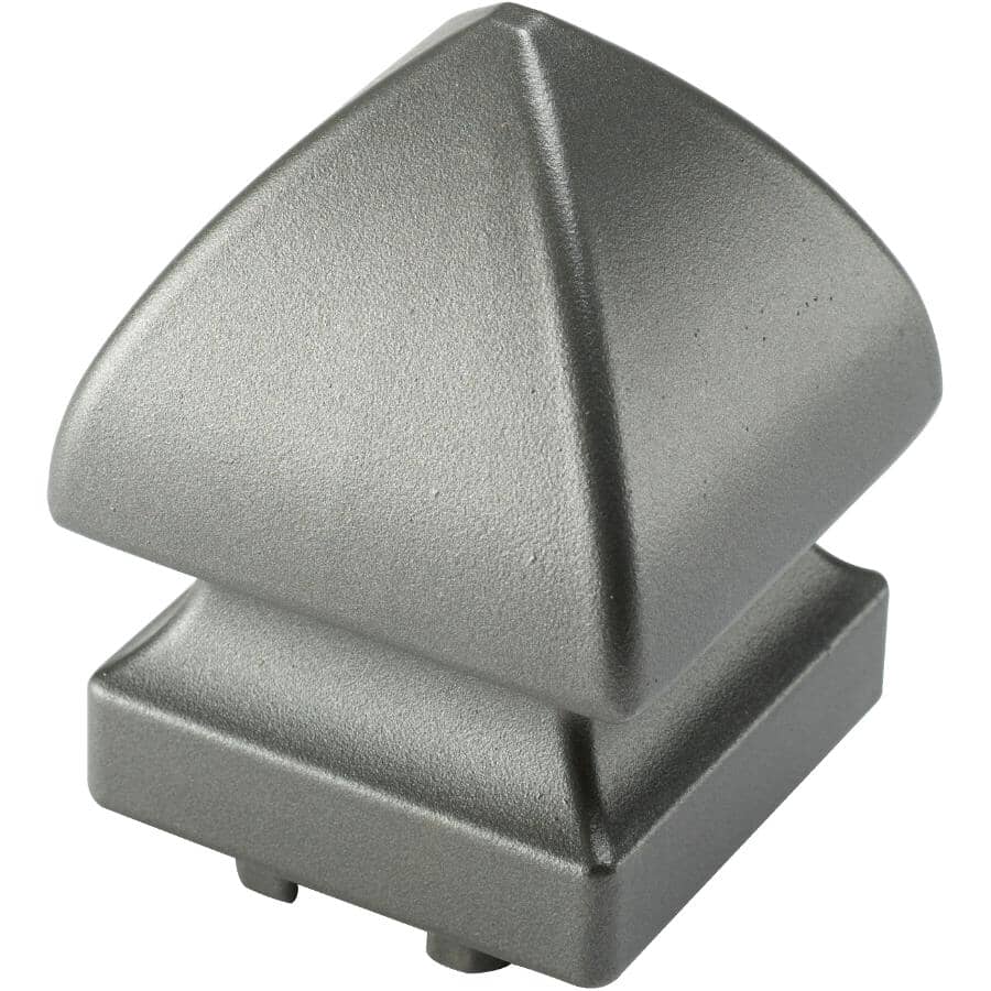 REGAL IDEAS Titanium Slate Aluminum Pyramid Railing Post Cap | Home ...