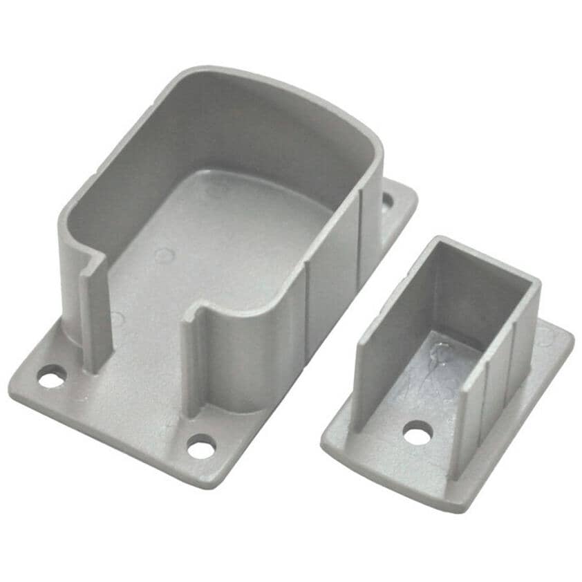 REGAL IDEAS Top & Bottom Taupe Aluminum Railing Wall Bracket | Home ...