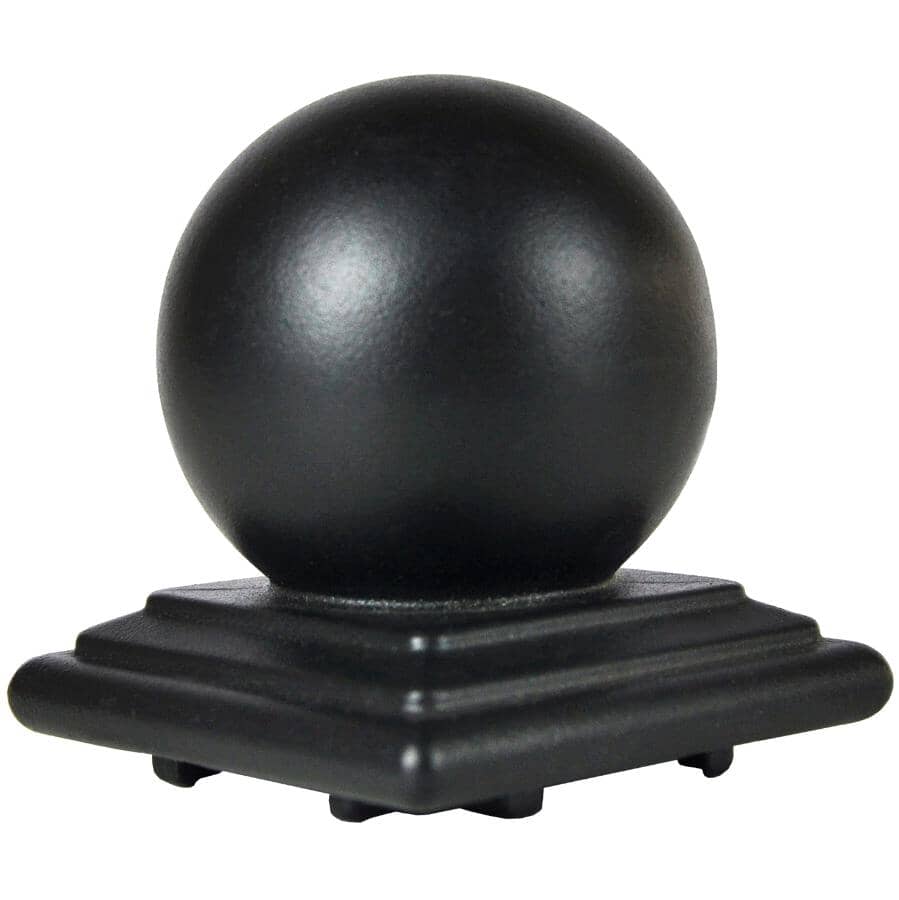 REGAL IDEAS Textured Black Aluminum Railing Decorative Post Cap | Home ...
