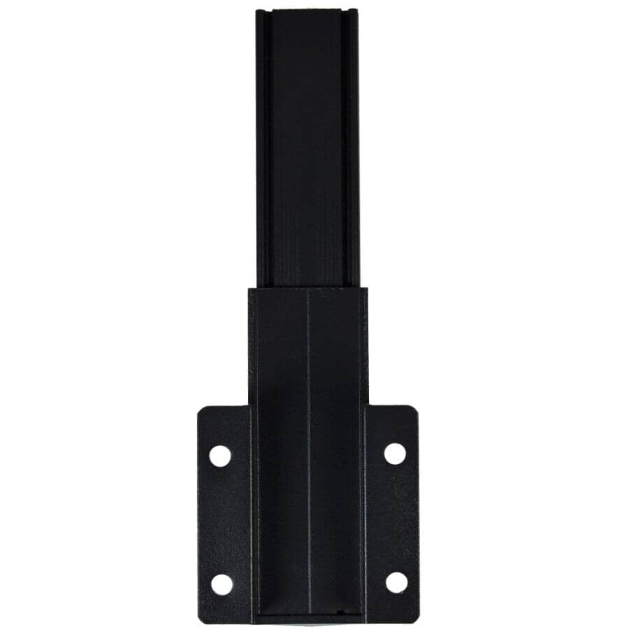 REGAL IDEAS Textured Black Aluminum Side Mount Post Bracket | Home Hardware