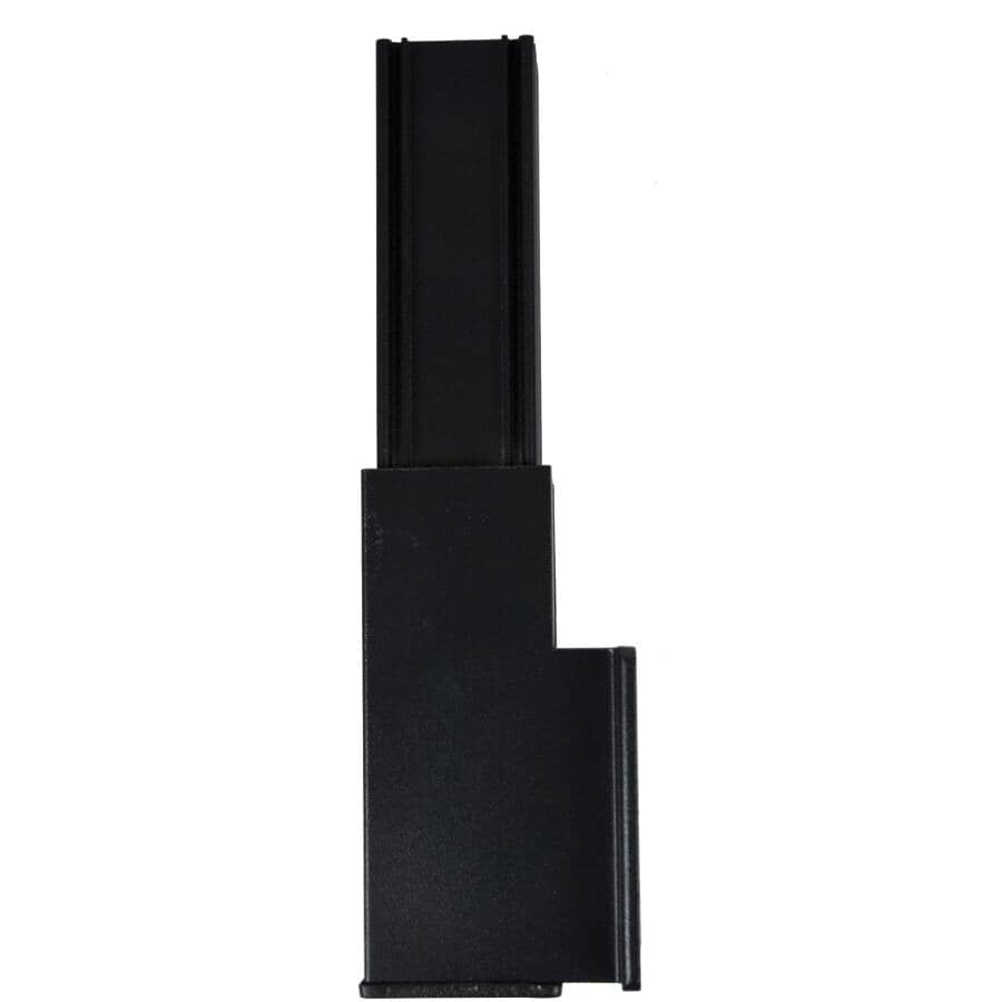 REGAL IDEAS Textured Black Aluminum Side Mount Post Bracket | Home Hardware