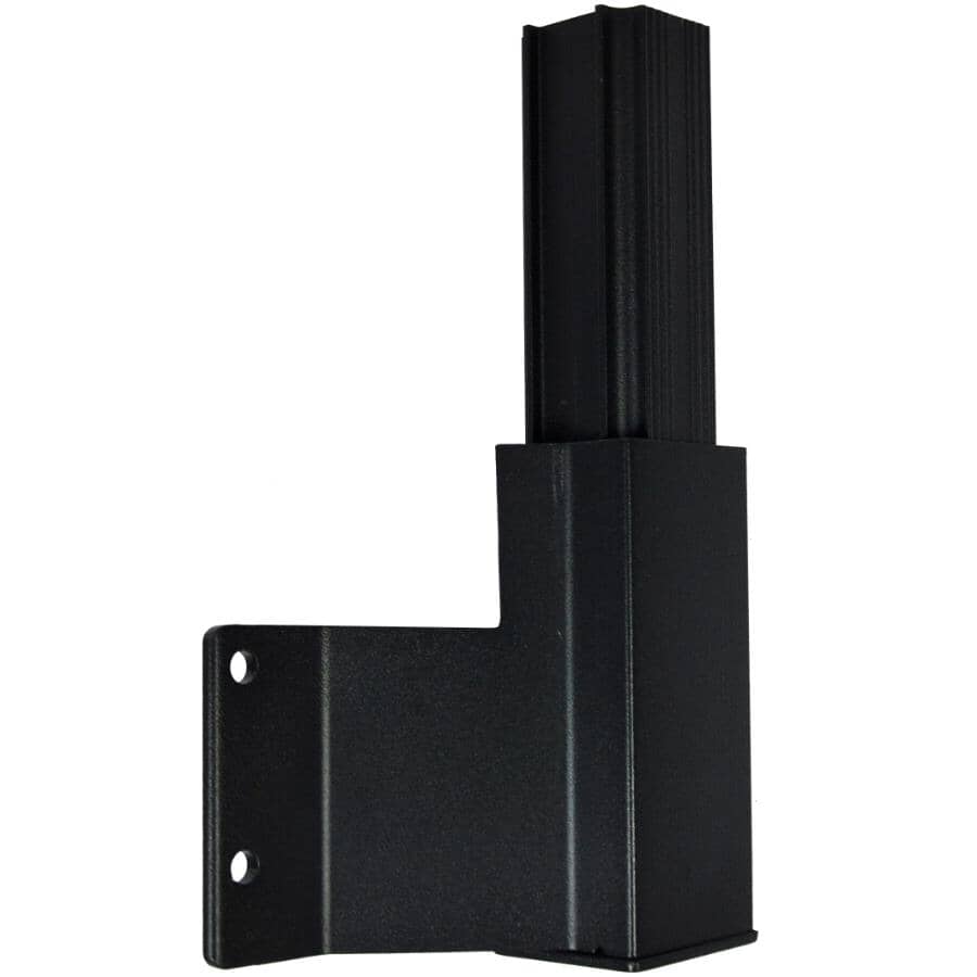 REGAL IDEAS Textured Black Aluminum Outside Corner Side Mount Post ...