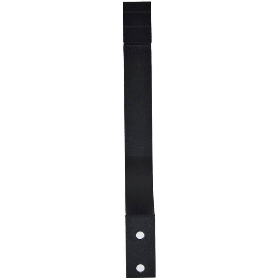 REGAL IDEAS Textured Black Aluminum Stair Rail Support Leg for ...