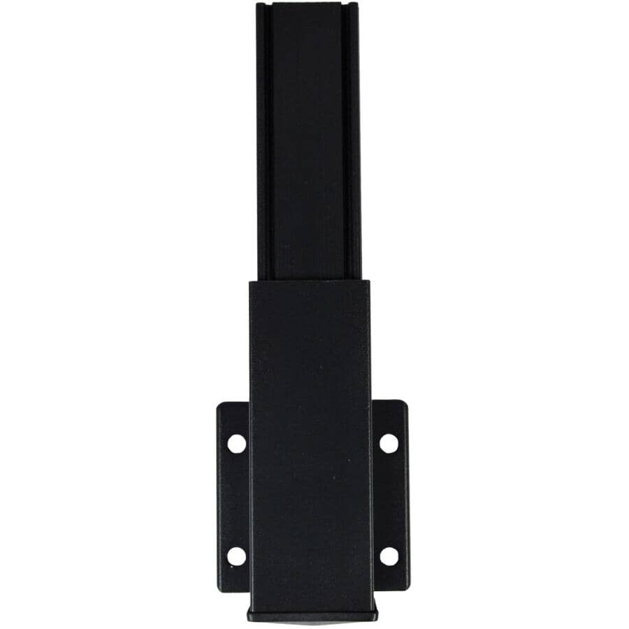 REGAL IDEAS Textured Black Aluminum Side Mount Post Bracket | Home Hardware