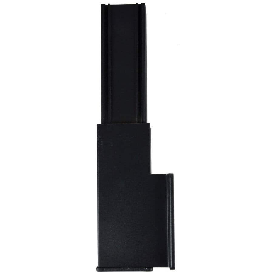 REGAL IDEAS Textured Black Aluminum Side Mount Post Bracket | Home Hardware