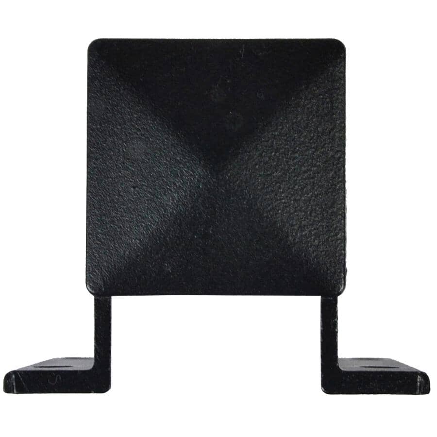 REGAL IDEAS Textured Black Aluminum Side Mount Post Bracket | Home Hardware