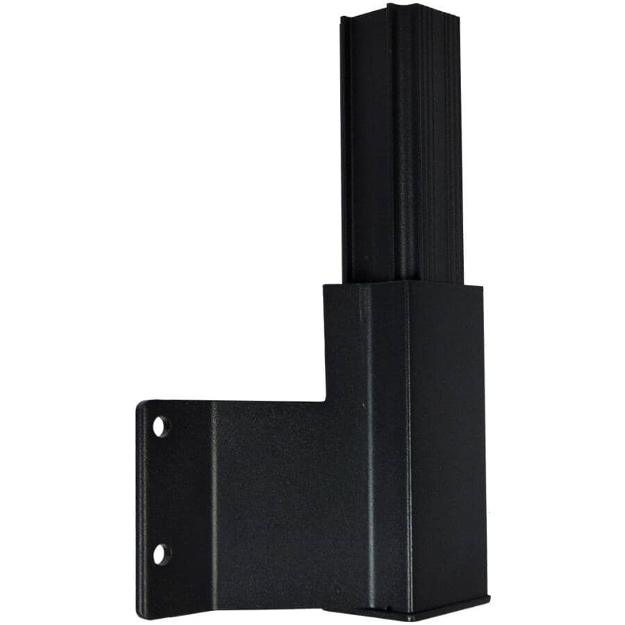 REGAL IDEAS Textured Black Aluminum Outside Corner Side Mount Post ...