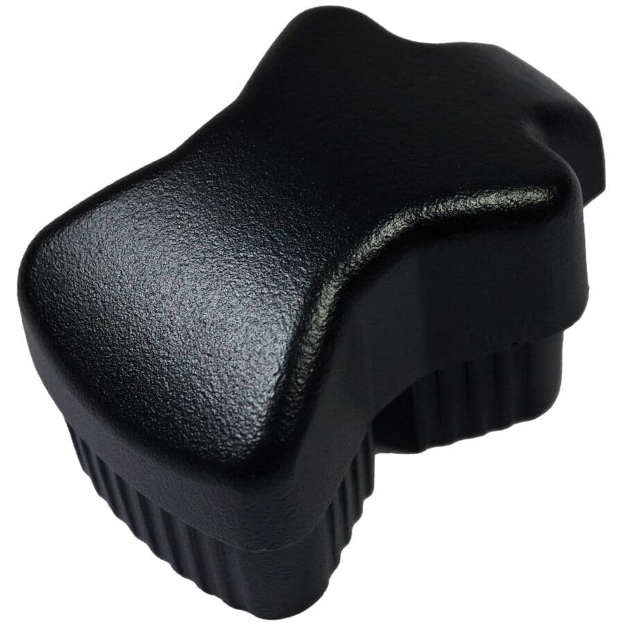 REGAL IDEAS Textured Black End Cap for Stair Top Rail | Home Hardware