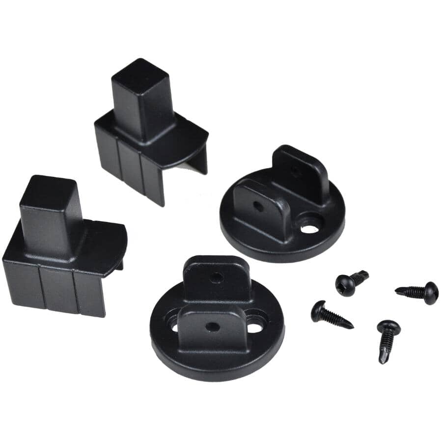 REGAL IDEAS Textured Black Inline Aluminum Railing Stair Post | Home ...