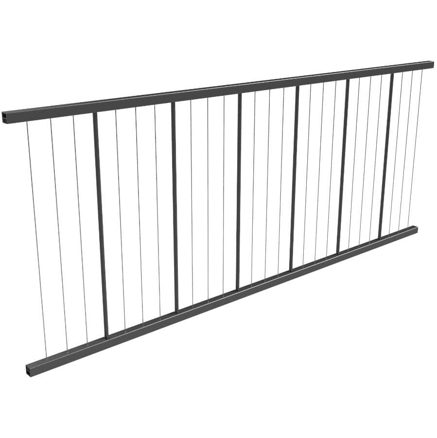 FORTRESS 40" x 96" Al13 Home Vertical Cable Aluminum Railing Panel ...