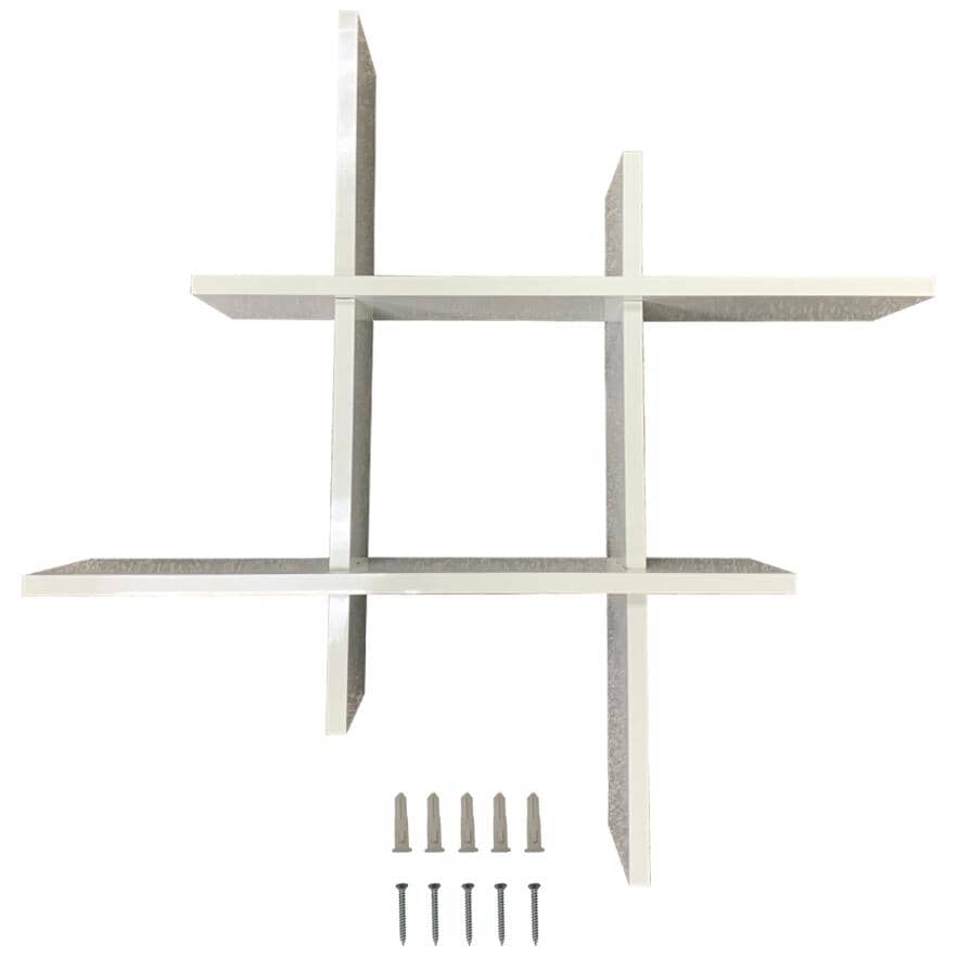 ONWARD Decorative White Hashtag Shelf | Home Hardware