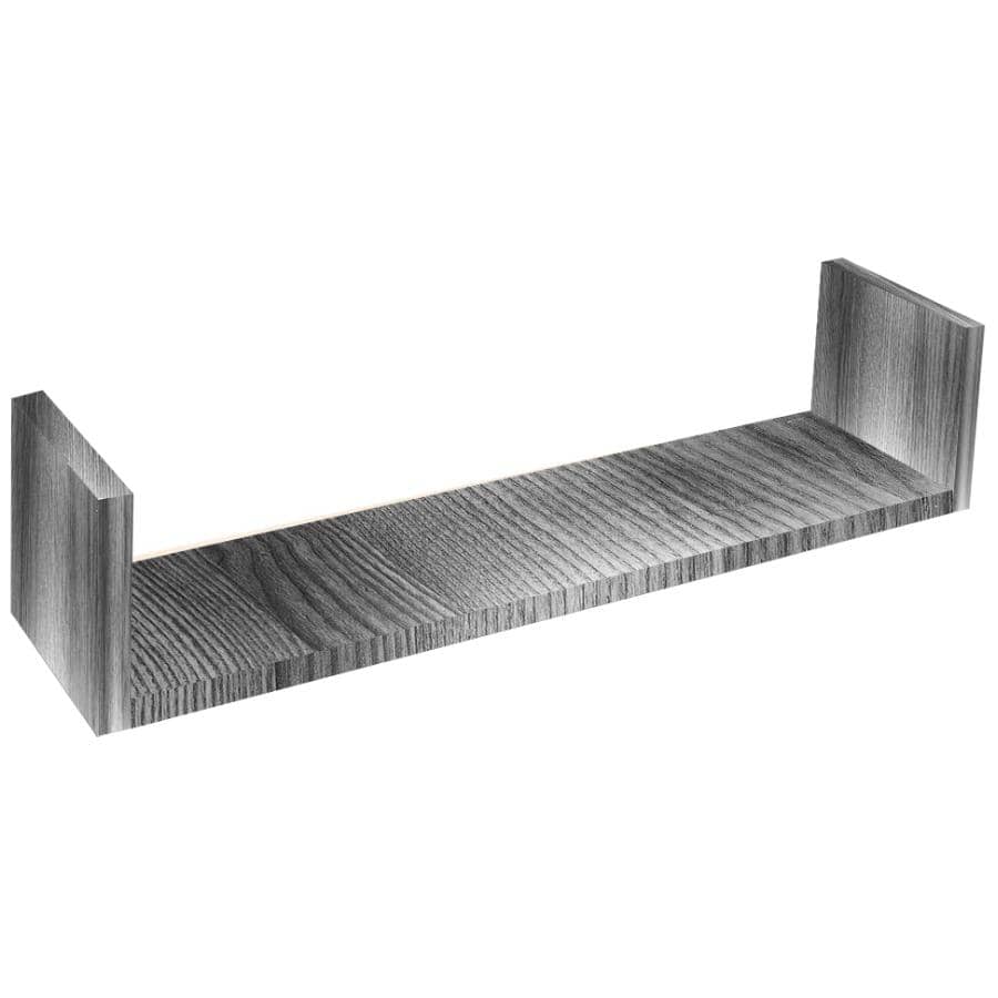 ONWARD 16.5" x 4" x 3.5" MDF Grey Oak Floating U-Shelf | Home Hardware