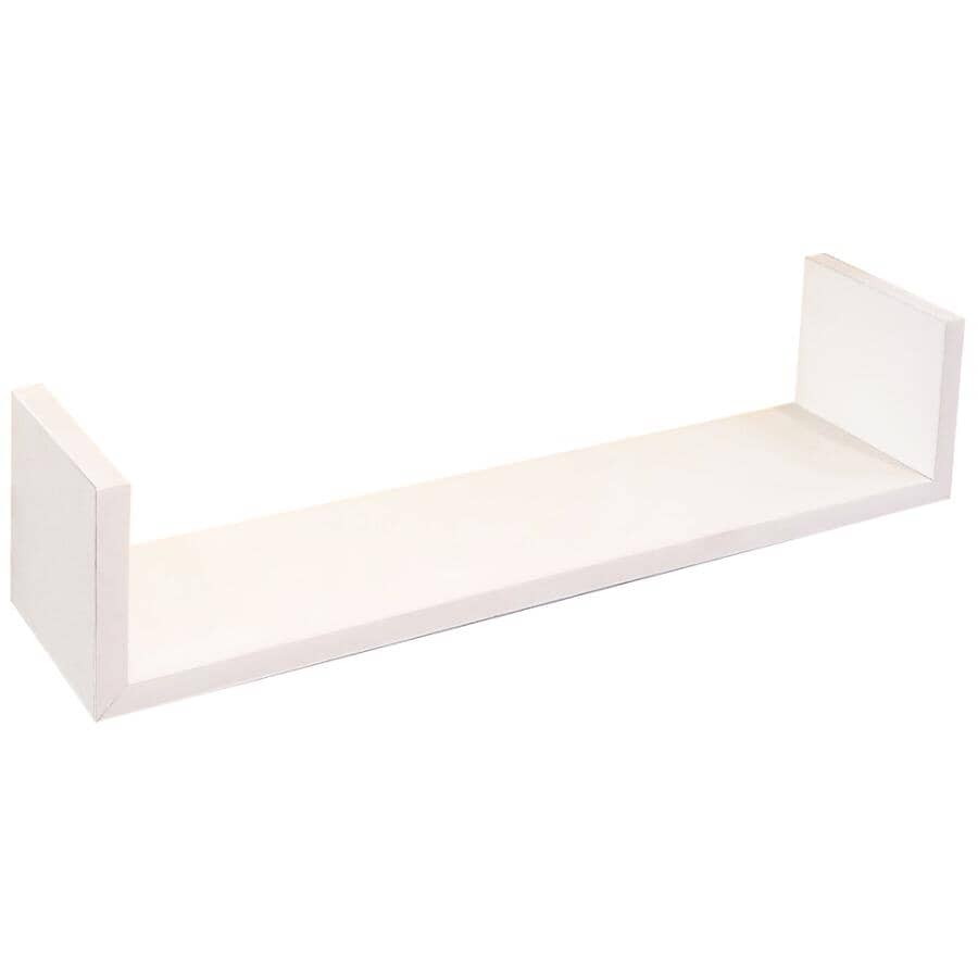 ONWARD 16.5" x 4" x 3.5" MDF White Floating U-Shelf | Home Hardware