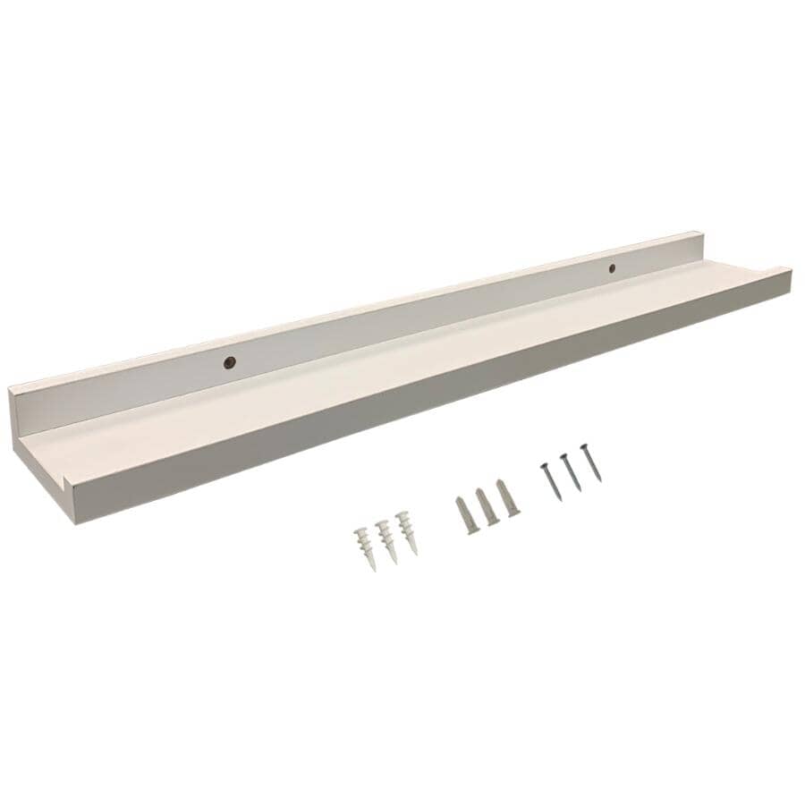 ONWARD 24" x 1" White Picture Ledge Floating Shelf | Home Hardware