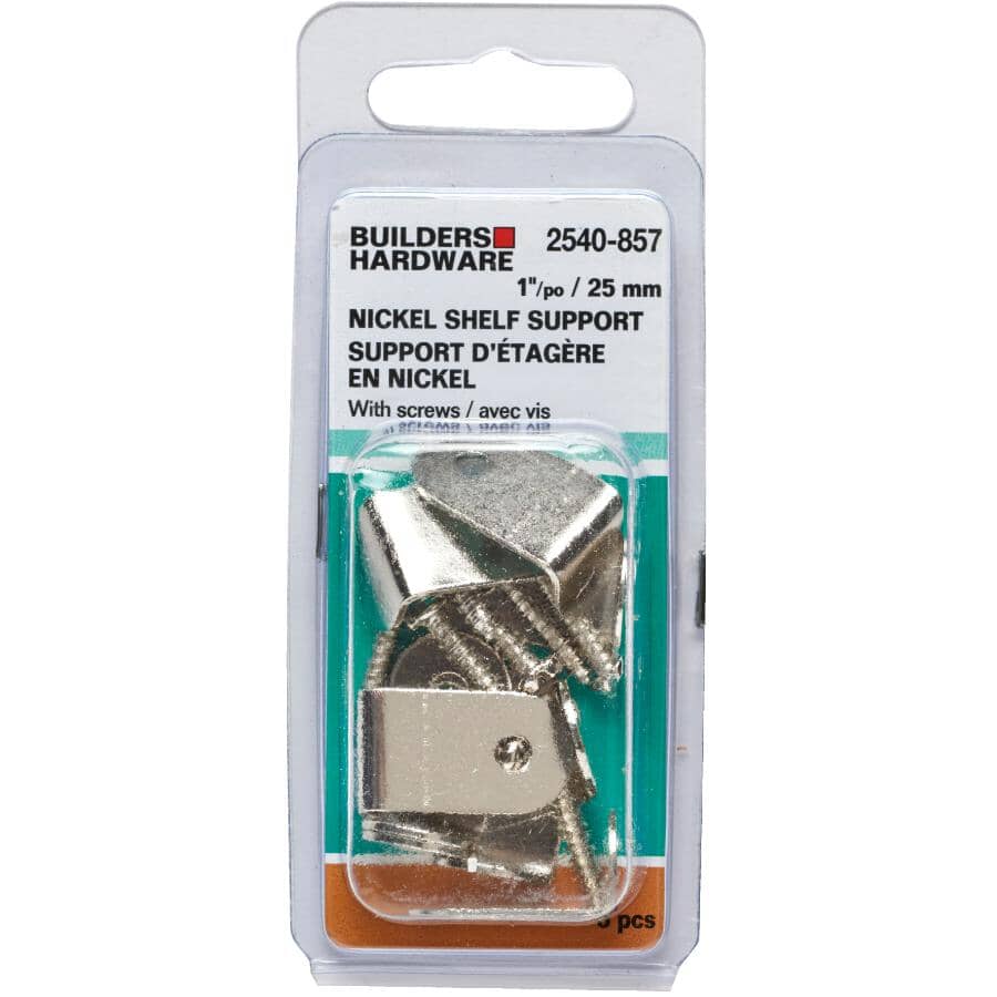 Builder'S Hardware 8 Pack 1" Metal Screw-In Shelf Supports | Home Hardware