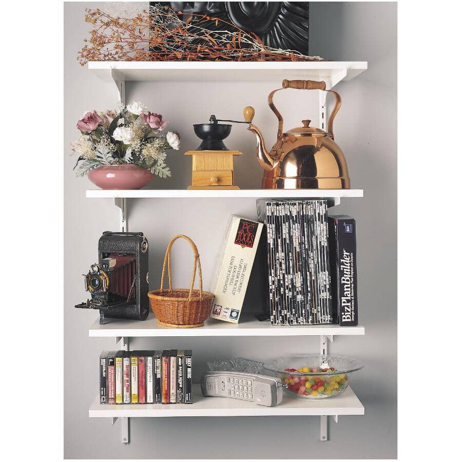 ONWARD 6" White Single Track Shelf Bracket | Home Hardware