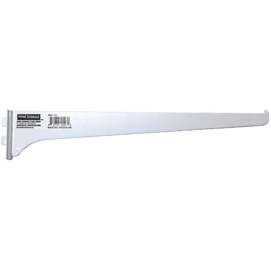 Home Storage 14" White Single Track Shelf Bracket | Home Hardware