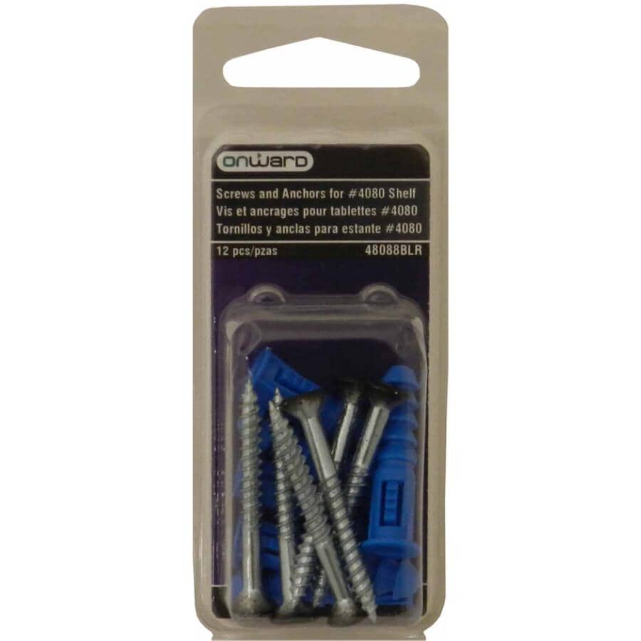 ONWARD Black Standard Shelf Screws & Anchors for #4080 | Home Hardware