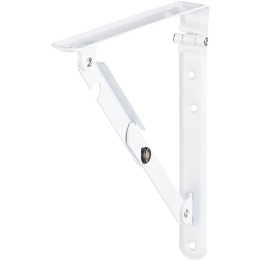 Builder'S Hardware 8" White Folding Shelf Bracket | Home Hardware