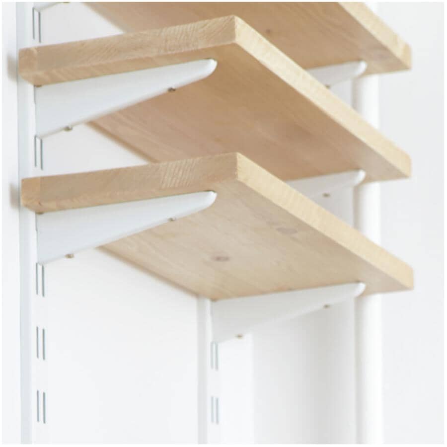 ONWARD 48" White Slotted Double Shelf Standard | Home Hardware