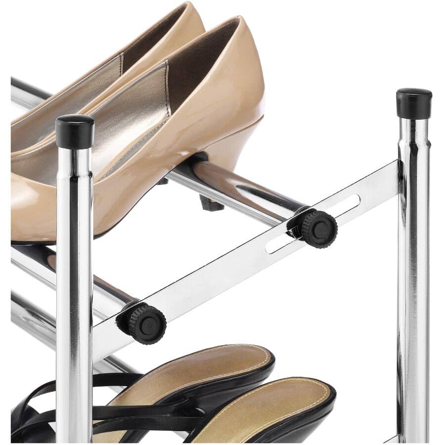 WHITMOR 2 Tier Shoe Rack - Chrome | Home Hardware