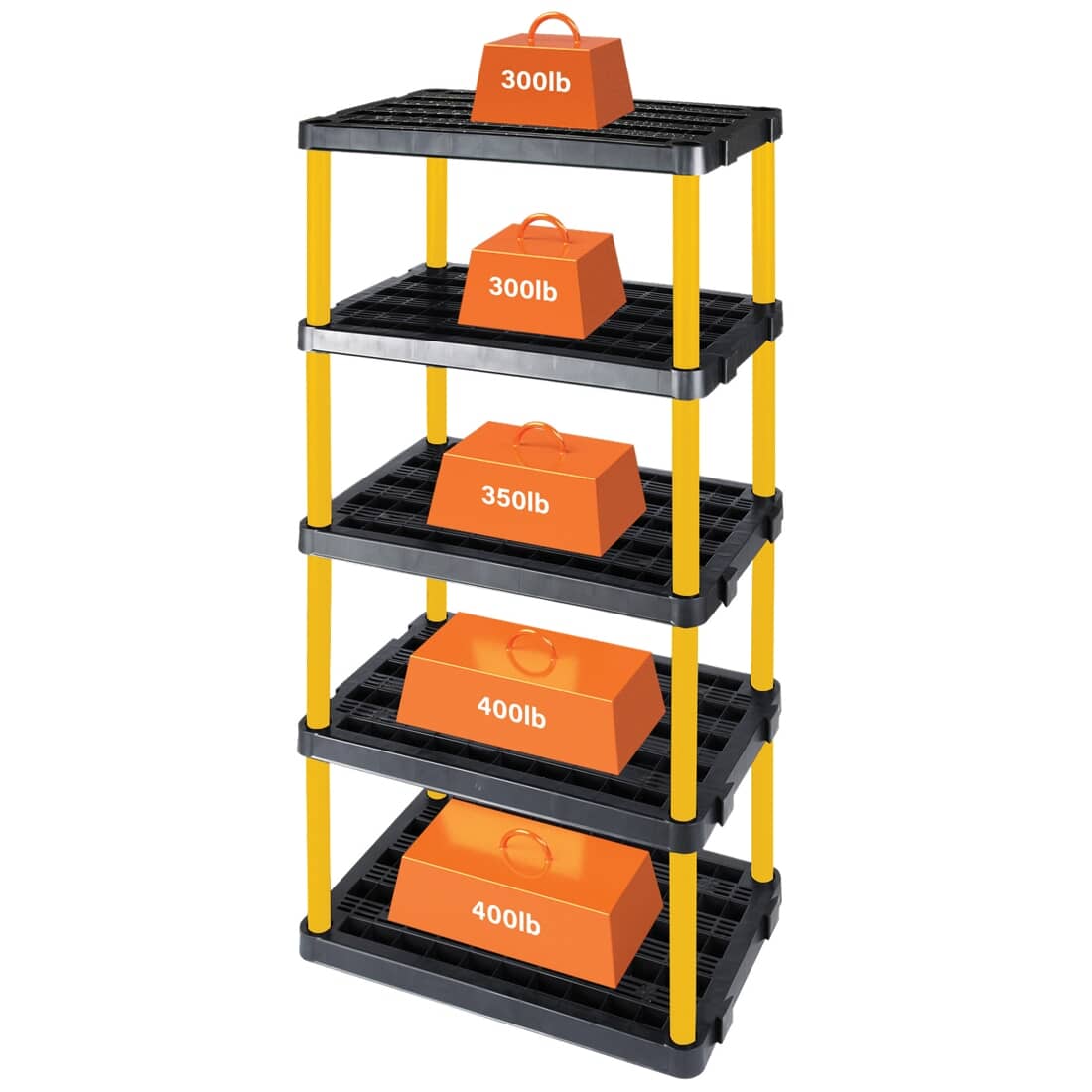 MAXIT 36" x 24" x 74" 5 Shelf Extra Heavy Duty Shelving Unit | Home ...