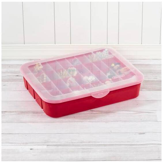STERILITE Adjustable Ornament Storage Box with Hinged Lid | Home Hardware
