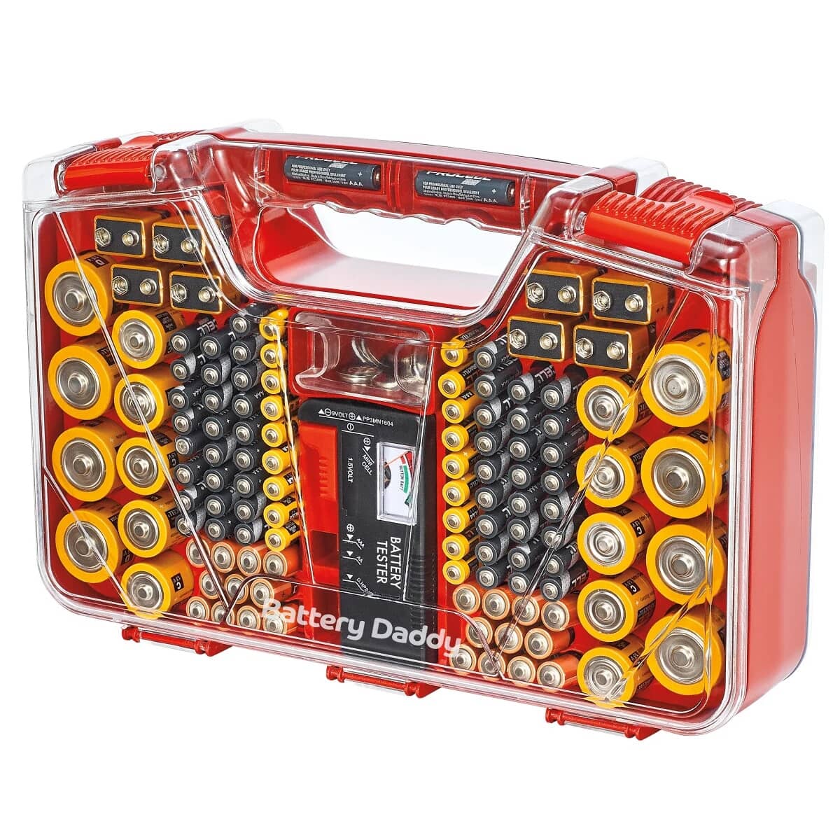 BATTERY DADDY 180 Battery Organizer & Storage Case with Tester | Home ...
