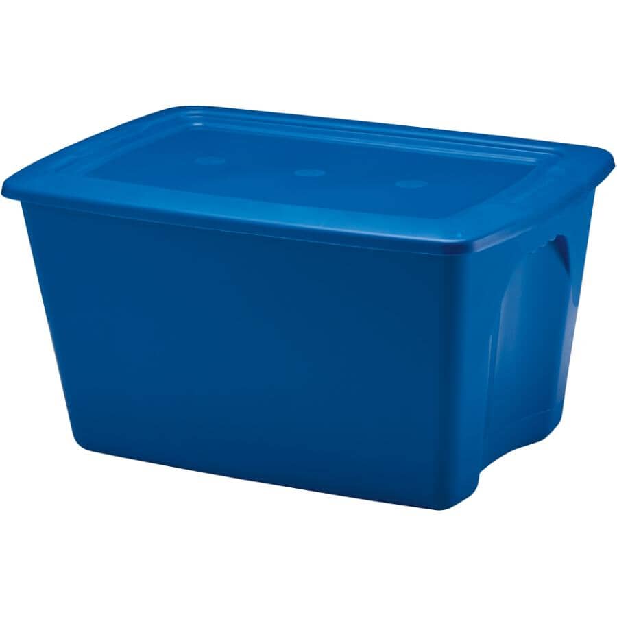 STAR PLASTICS 67L Blue Storage Box, with Lid | Home Hardware
