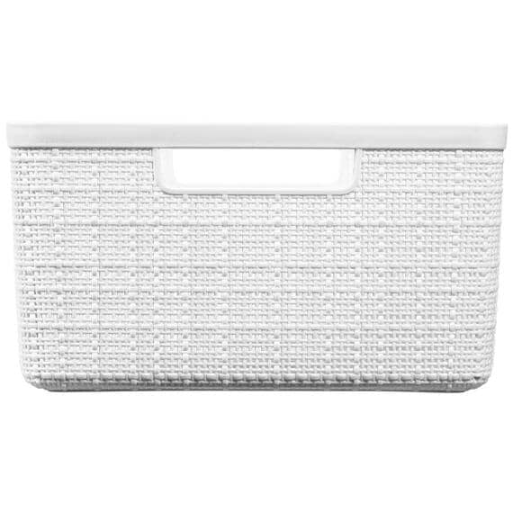 CURVER Jute 4.5 L White Storage Basket | Home Hardware