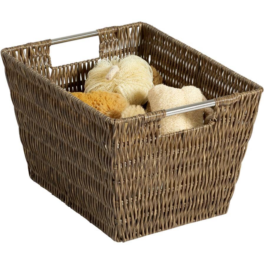 WHITMOR 9.8" x 12.6" x 7.75" Dark Storage Basket | Home Hardware