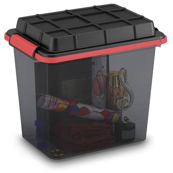 KIS Latchpro Storage Box - Black, 27.7L | Home Hardware