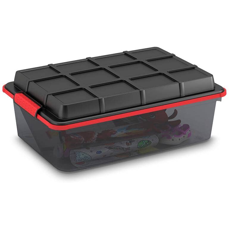KIS Latchpro Storage Box - Black, 36.5L | Home Hardware