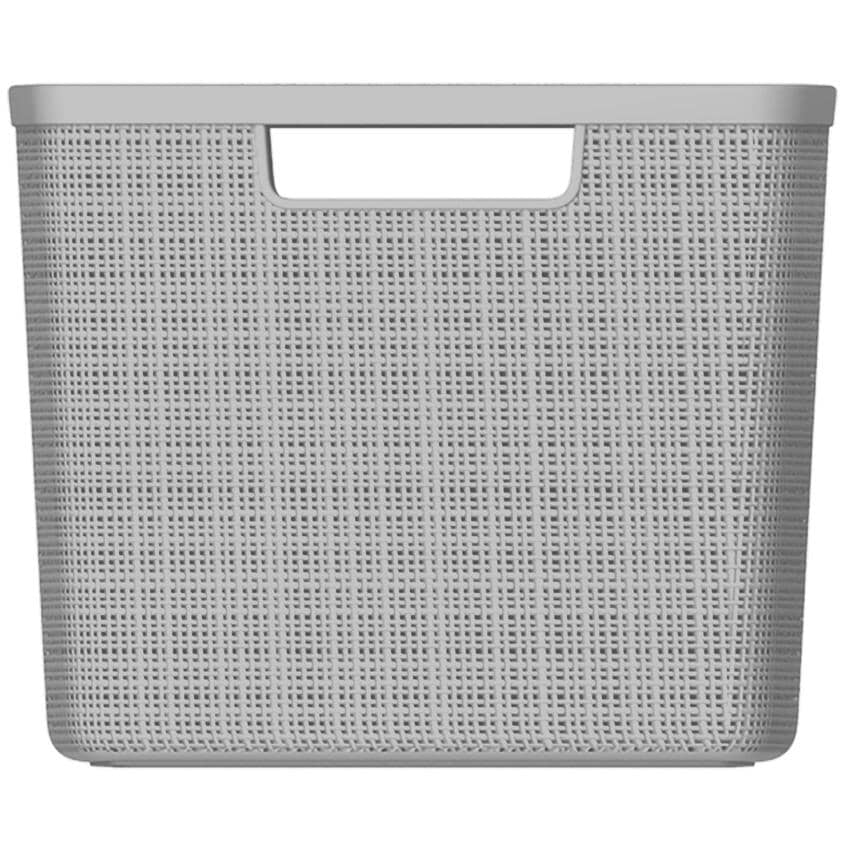 CURVER Jute 18 L Grey Storage Basket | Home Hardware