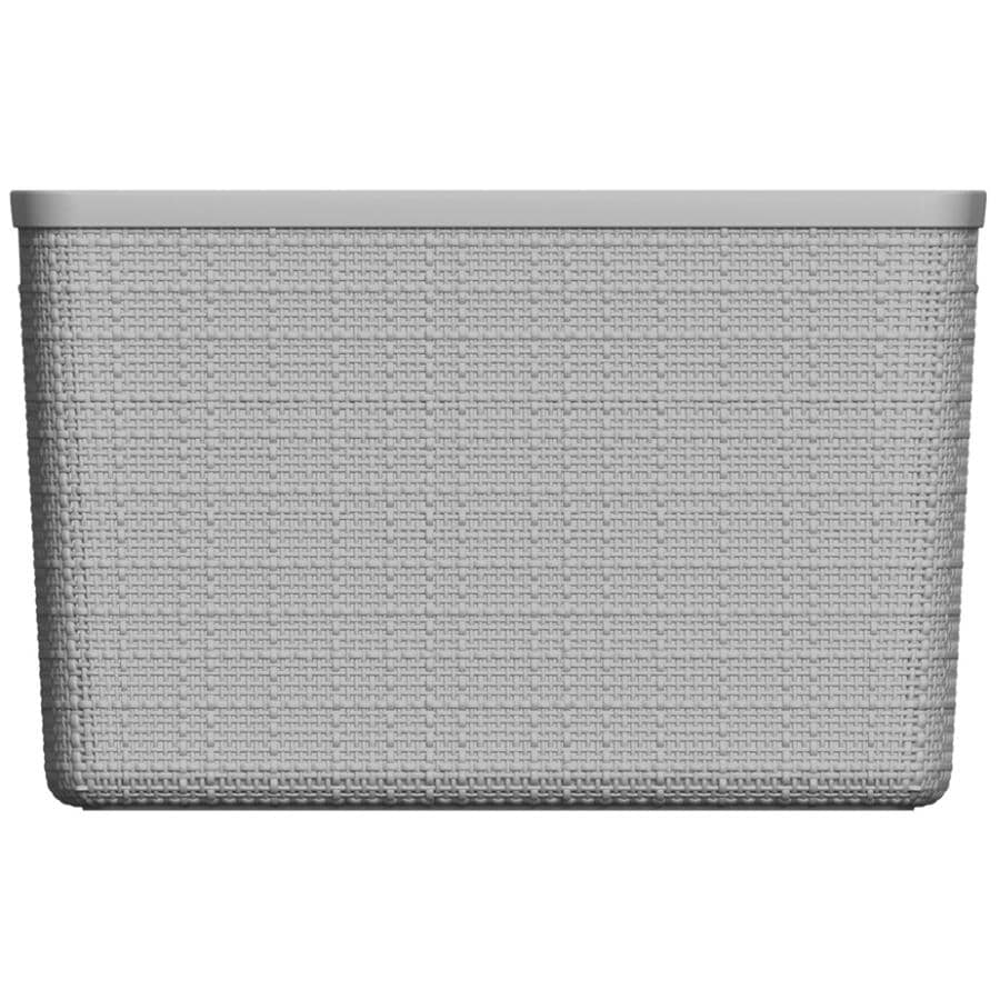 CURVER Jute 18 L Grey Storage Basket | Home Hardware