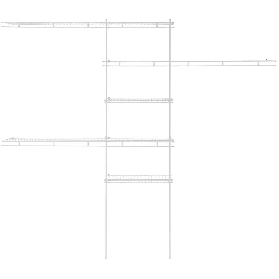 CLOSETMAID 12" x 6' White Wire Shelf, with Rod | Home Hardware