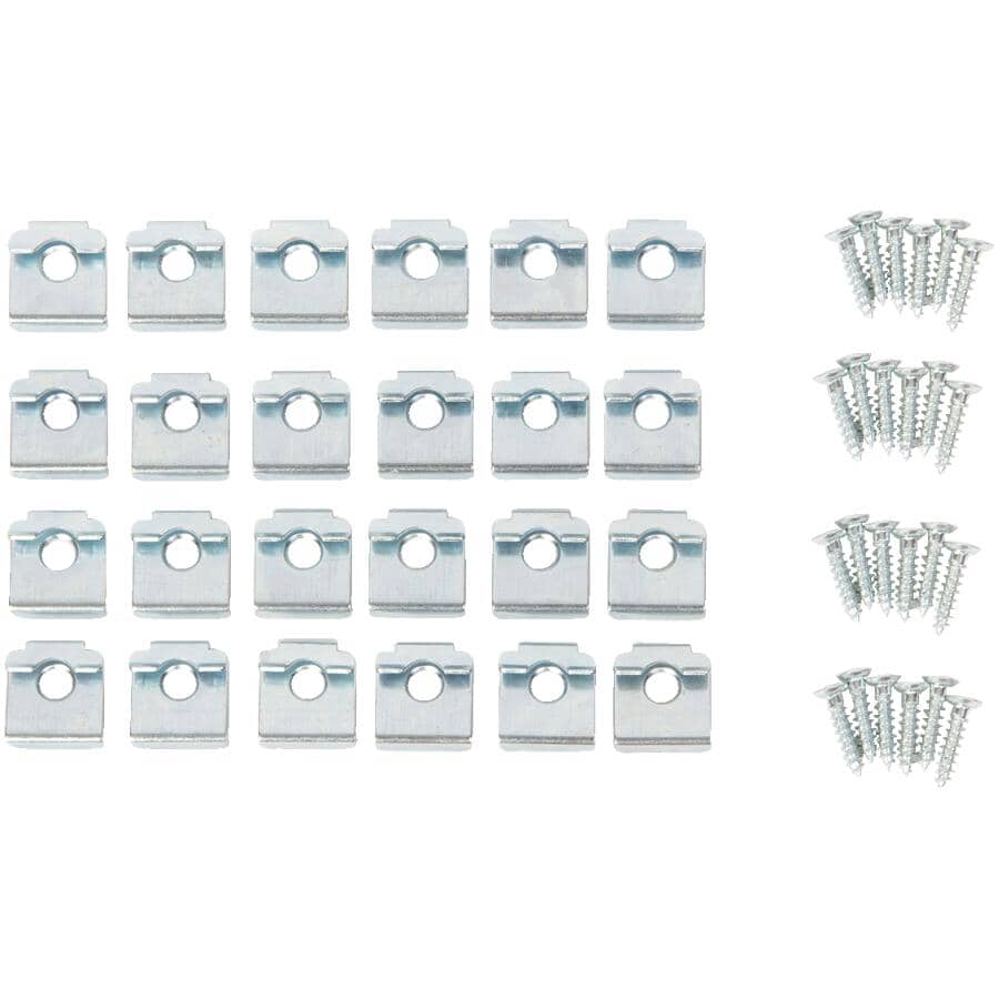 Knape & Vogt 24 Piece Champagne Nickel Wood Shelf Clips, with Screws ...