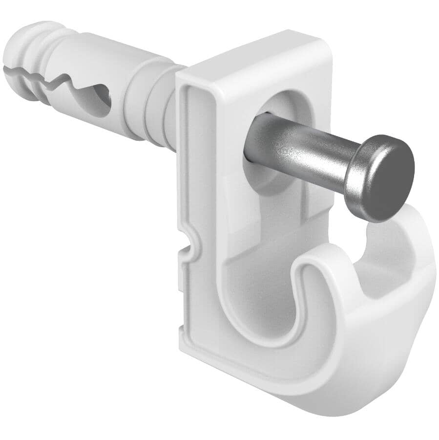 CLOSETMAID 7 Pack White Back Wall Shelf Clips with Pins | Home Hardware