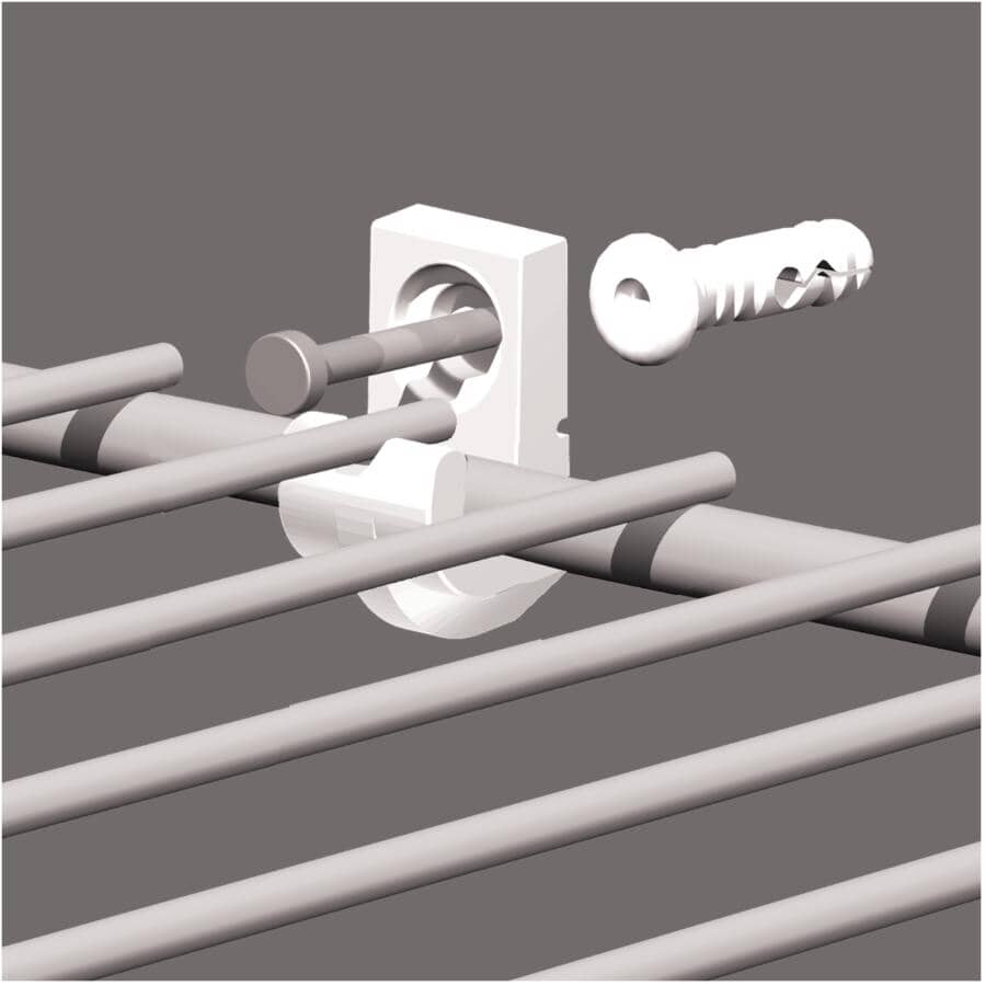 CLOSETMAID 7 Pack White Back Wall Shelf Clips with Pins | Home Hardware