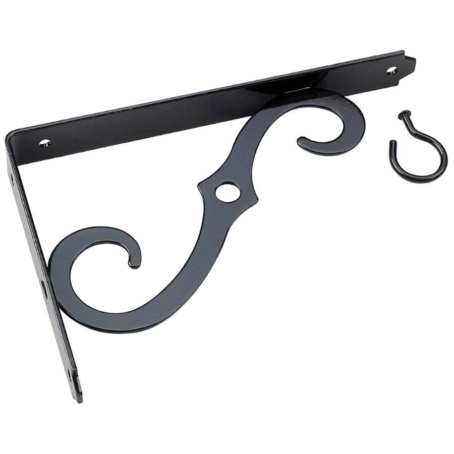ONWARD 8" Decorative Black Ornamental Shelf Bracket | Home Hardware